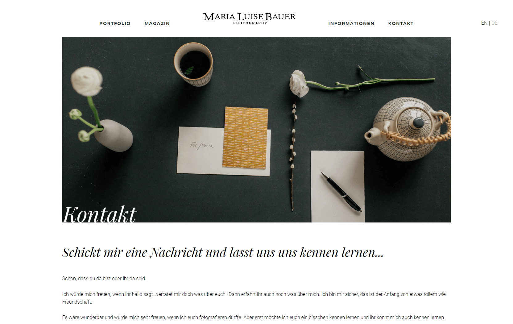 Unternehmenswebseite Maria Luise Bauer Photography - bundlebee